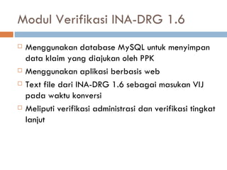 Modul verifikasi INA DRG | PPT