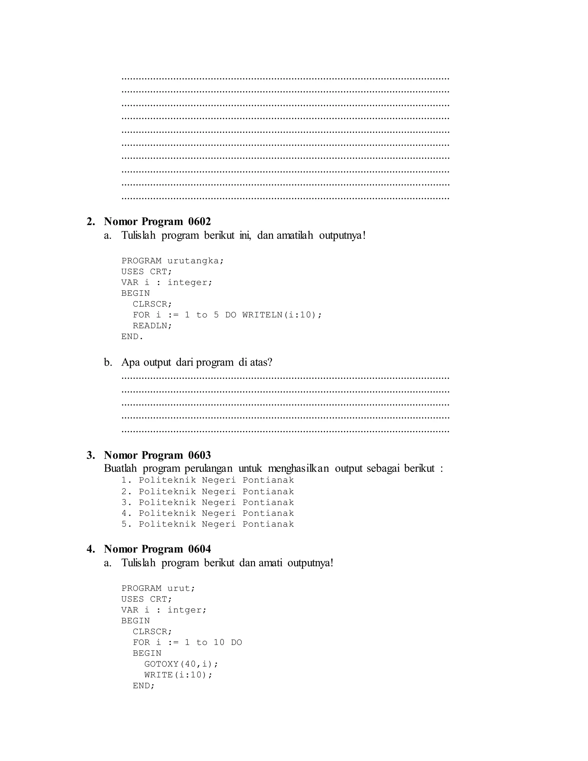 PASCAL ( MODUL 6) | PDF