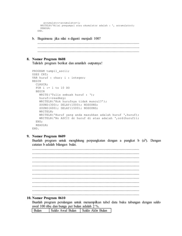 PASCAL ( MODUL 6) | PDF