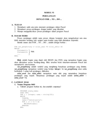 Modul vi | DOCX