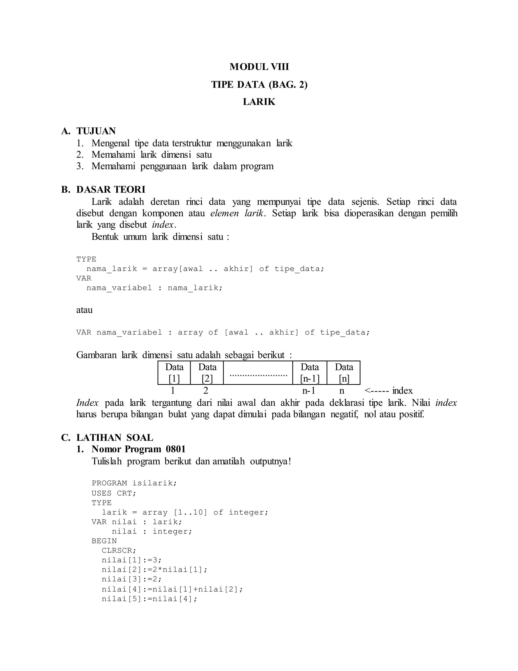 PASCAL ( MODUL 8) | PDF