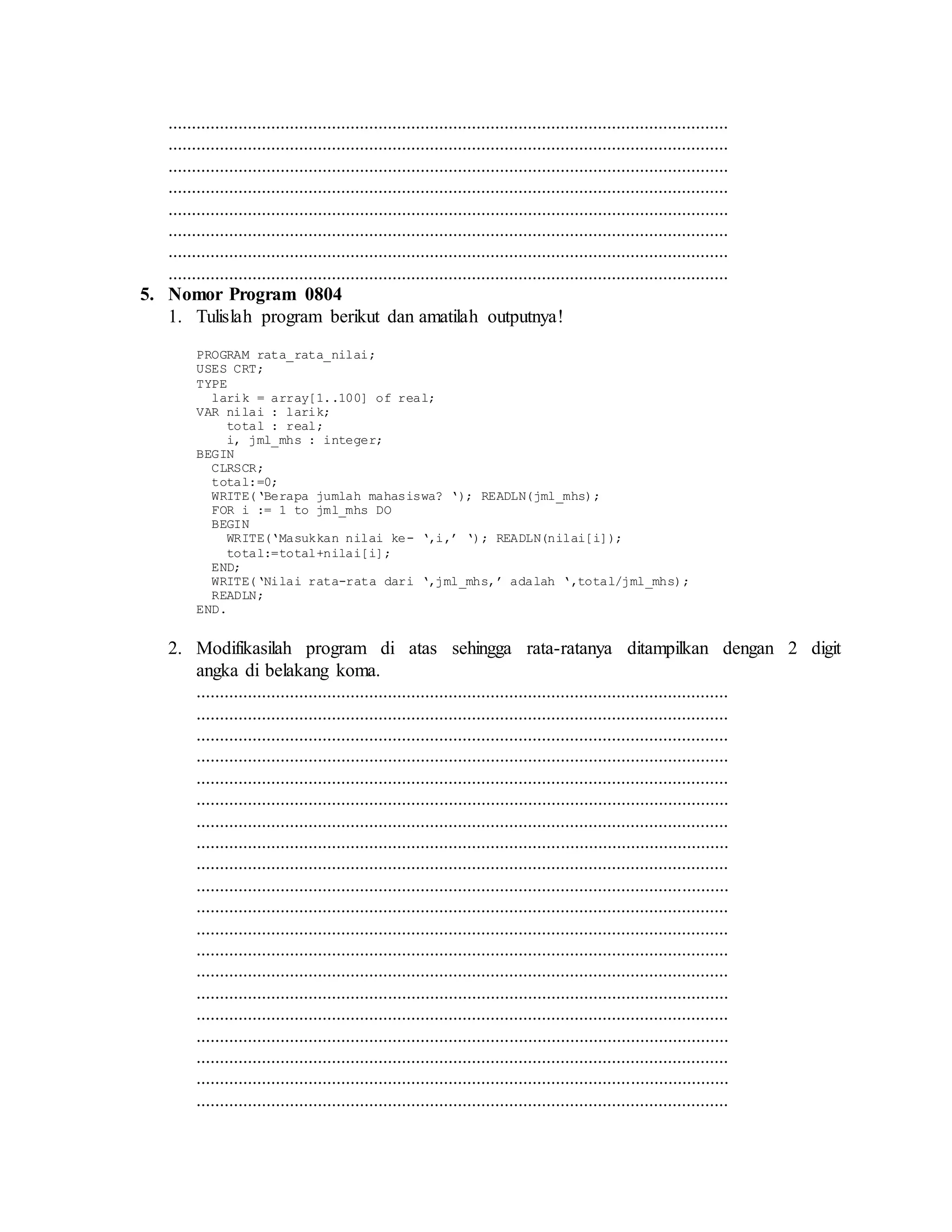 PASCAL ( MODUL 8) | DOCX