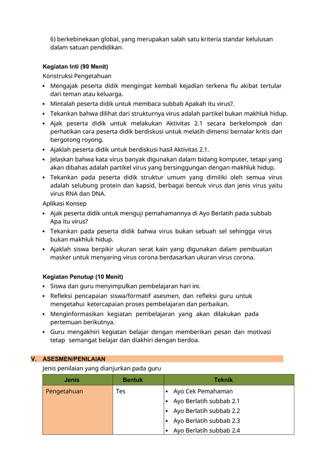 MODUL pembelajaran materi VIRUS kelas x sma.DOCX