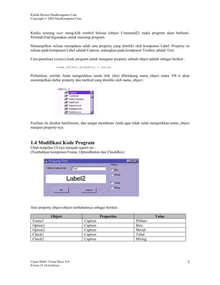 Modul visual basic (krisna 02) | PDF