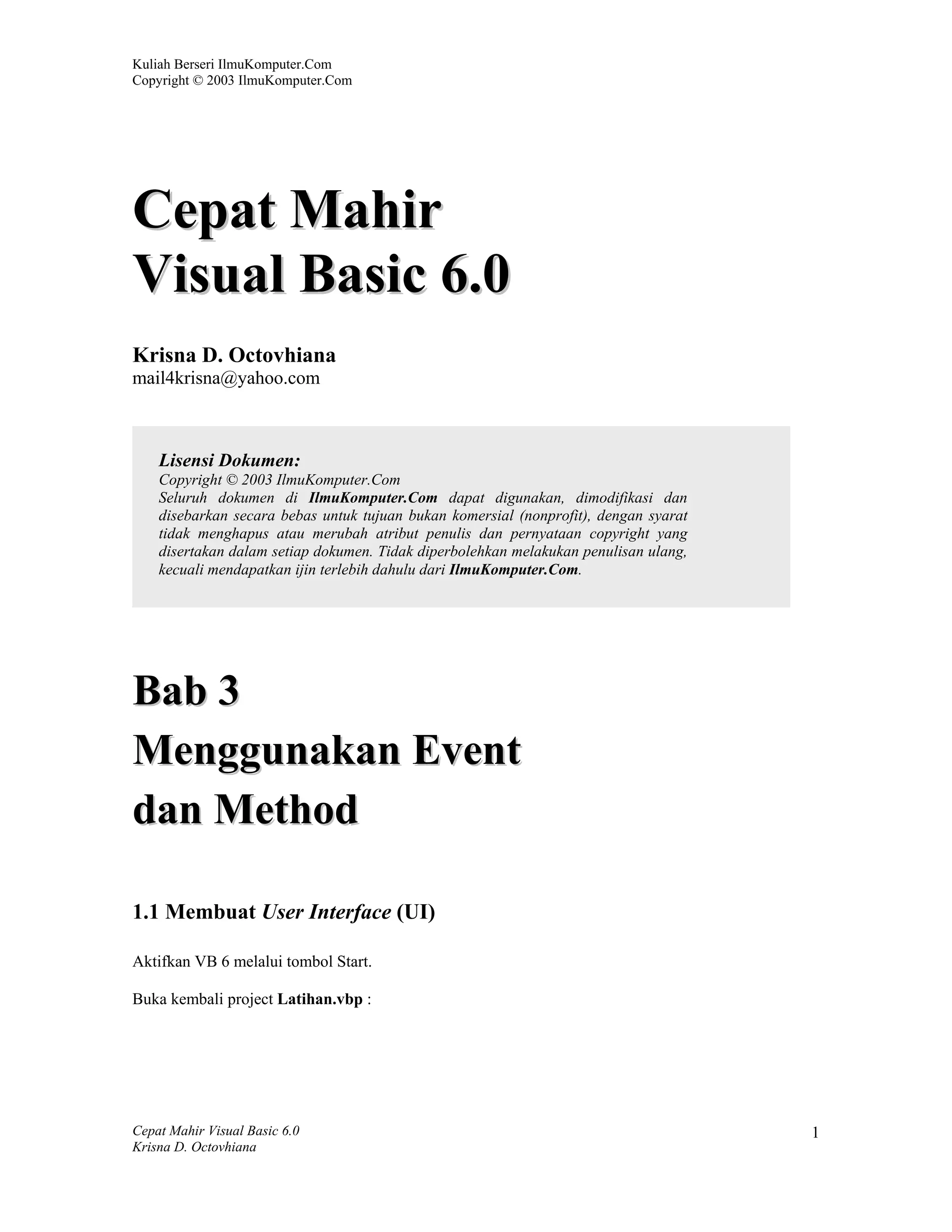 Modul visual basic (krisna 03) | PDF