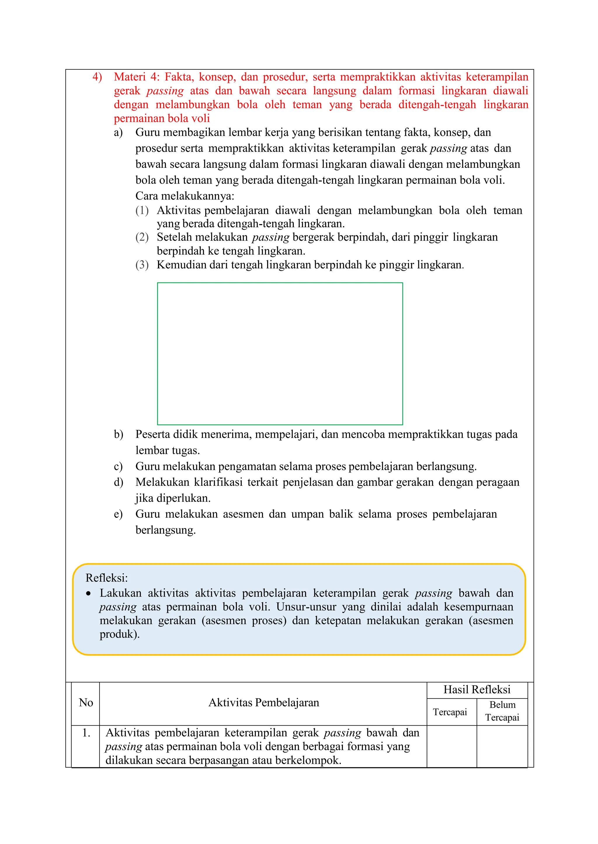 modul PJOK materi pembelajaran permainan bola voli smk kelas 10 | DOCX