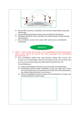modul PJOK materi pembelajaran permainan bola voli smk kelas 10 | DOCX