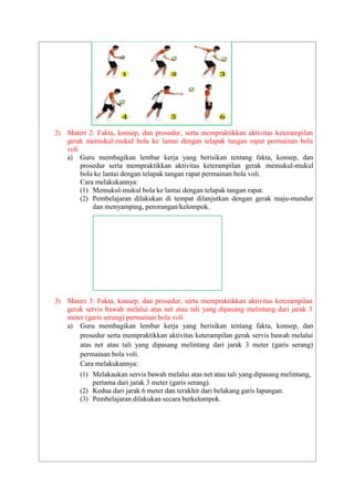 modul PJOK materi pembelajaran permainan bola voli smk kelas 10 | DOCX