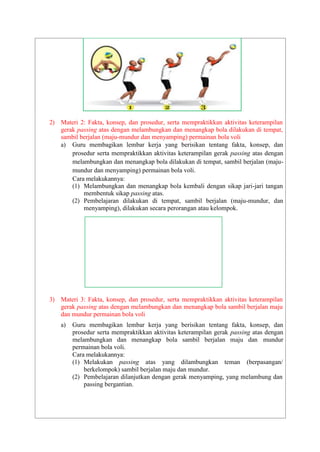 modul PJOK materi pembelajaran permainan bola voli smk kelas 10 | DOCX