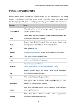 Modul v pengenalan mikrotik | PDF