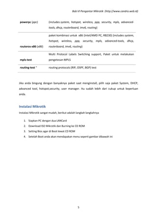 Modul v pengenalan mikrotik | PDF