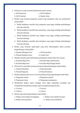 Modul "Prosedur Pengembangan Modul" | PDF