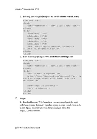 Modul web | PDF