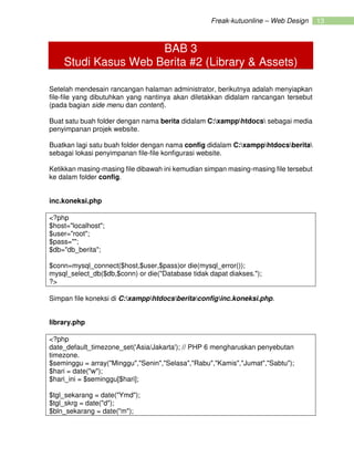 Modul web design - studi kasus website portal berita | PDF
