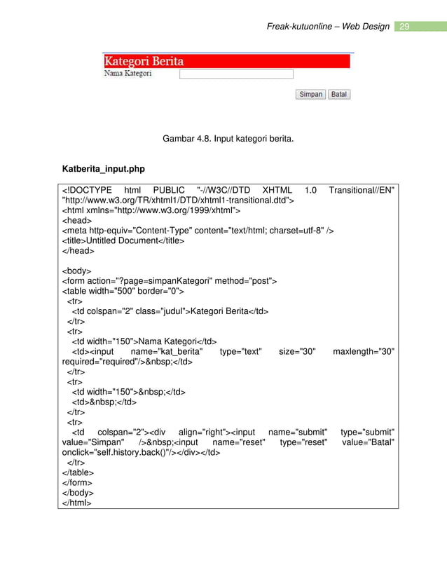 Modul web design - studi kasus website portal berita | PDF