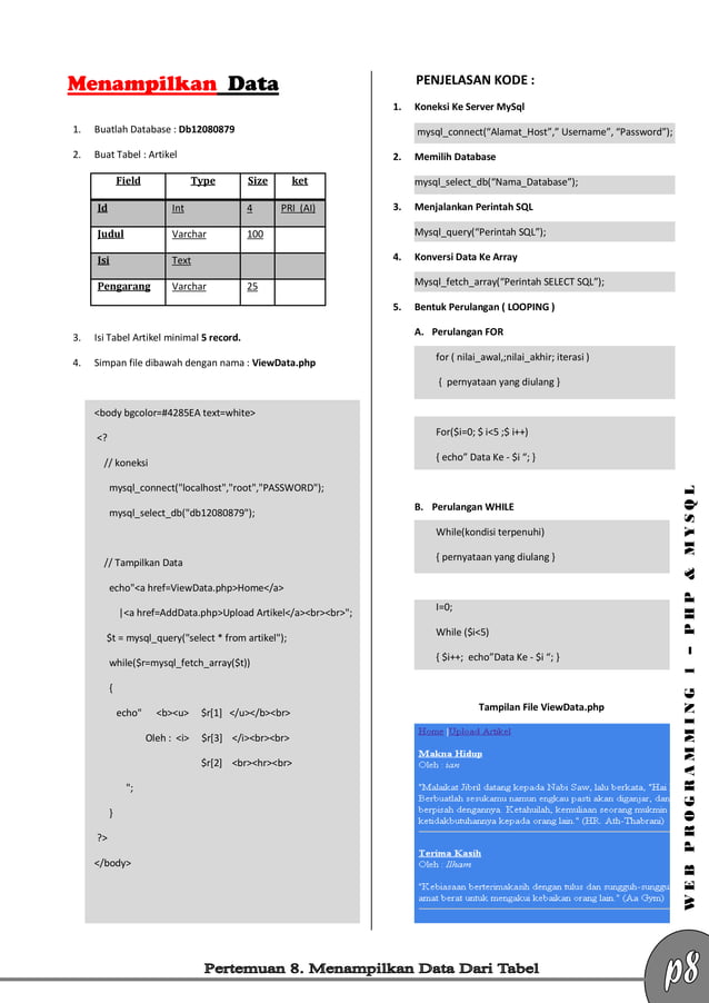 Modul web programming 1 | PDF