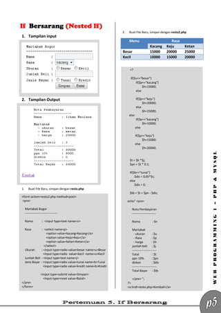 Modul web programming 1 | PDF