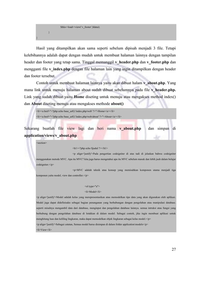 Modul Web Programming - Framework CodeIgniter | PDF