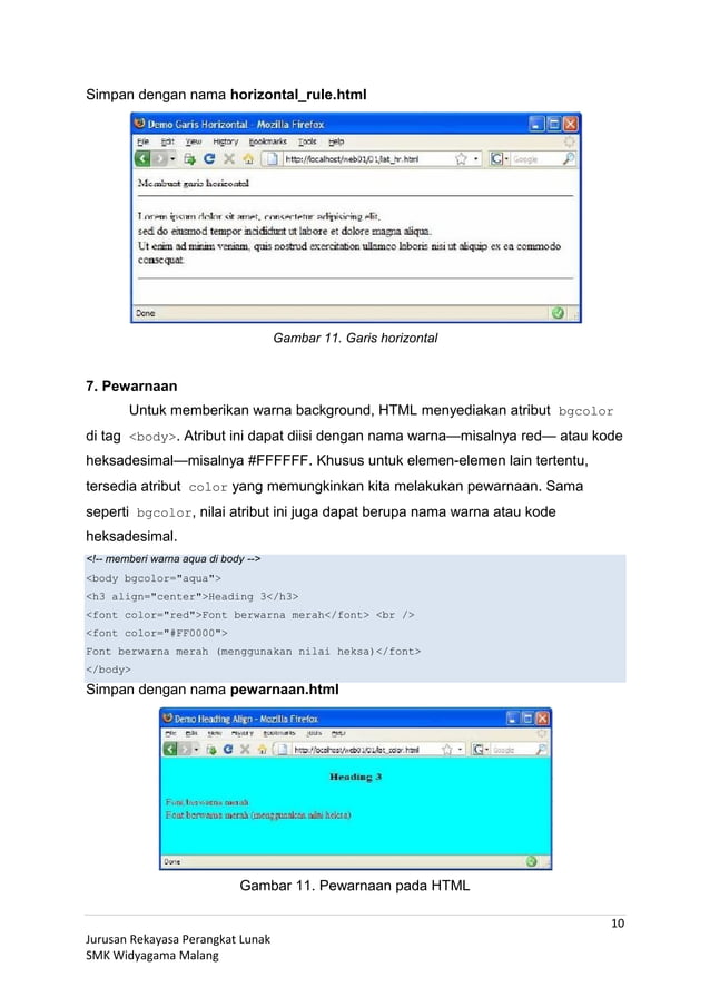 Modul web statis dasar | DOC
