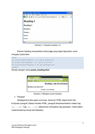 Modul web statis dasar | DOC