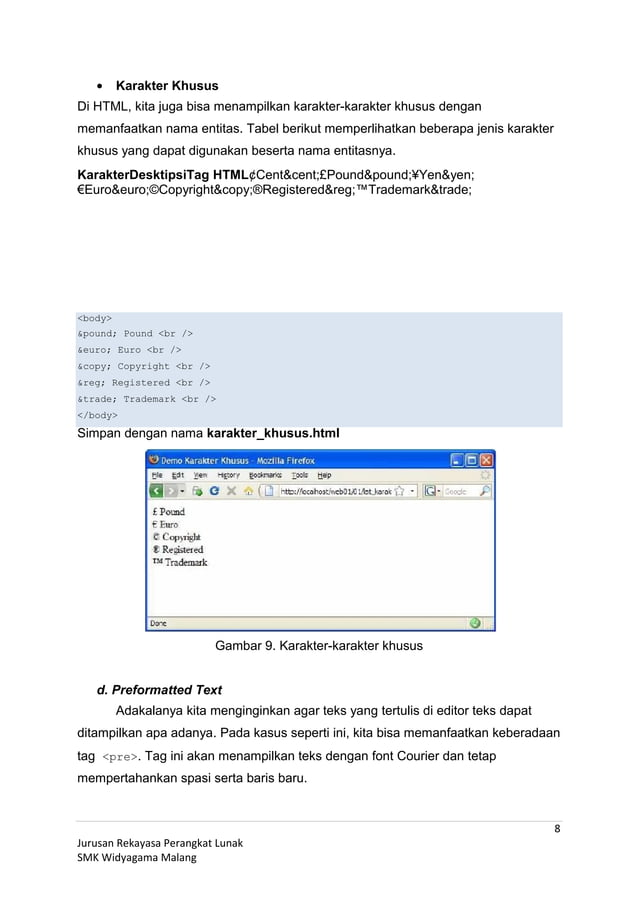 Modul web statis dasar | DOC