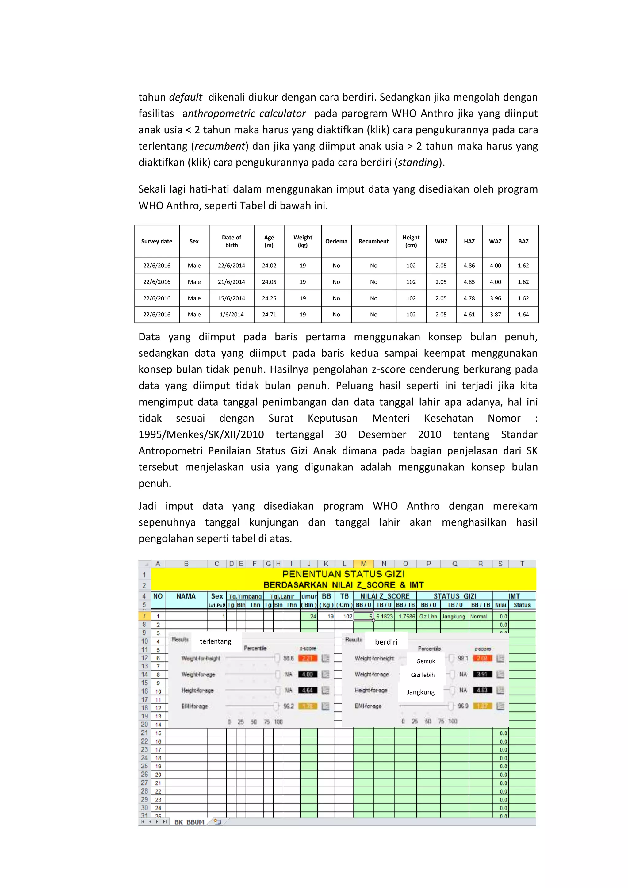 Modul who penilaian status gizi | PDF