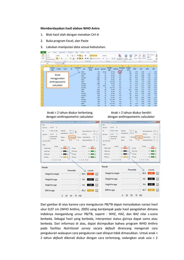 Modul who penilaian status gizi | PDF