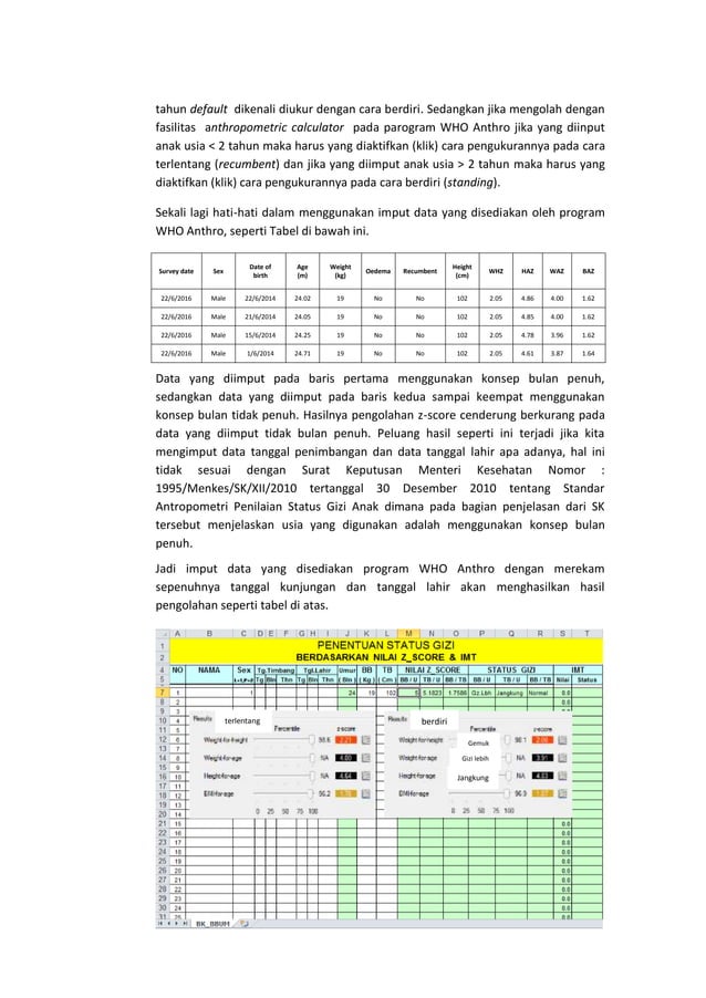 Modul who penilaian status gizi | PDF