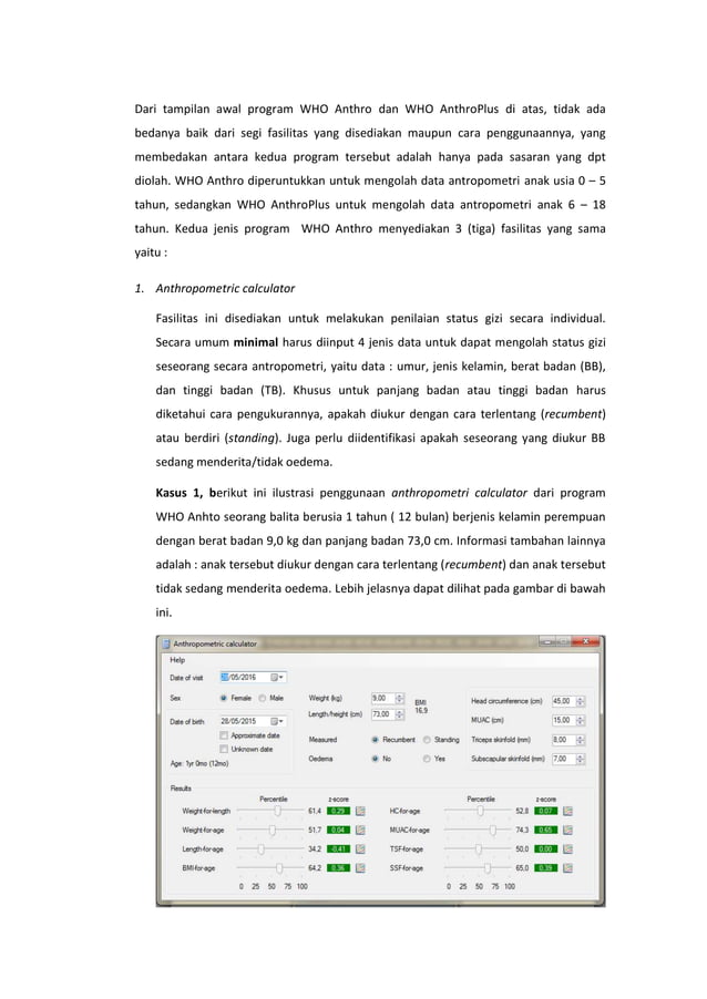 Modul who penilaian status gizi | PDF