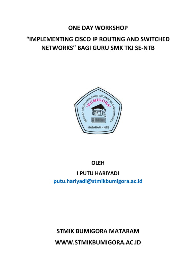 Modul Free One Day Workshop Implementing Cisco IP Routing and Switched Networks | PDF