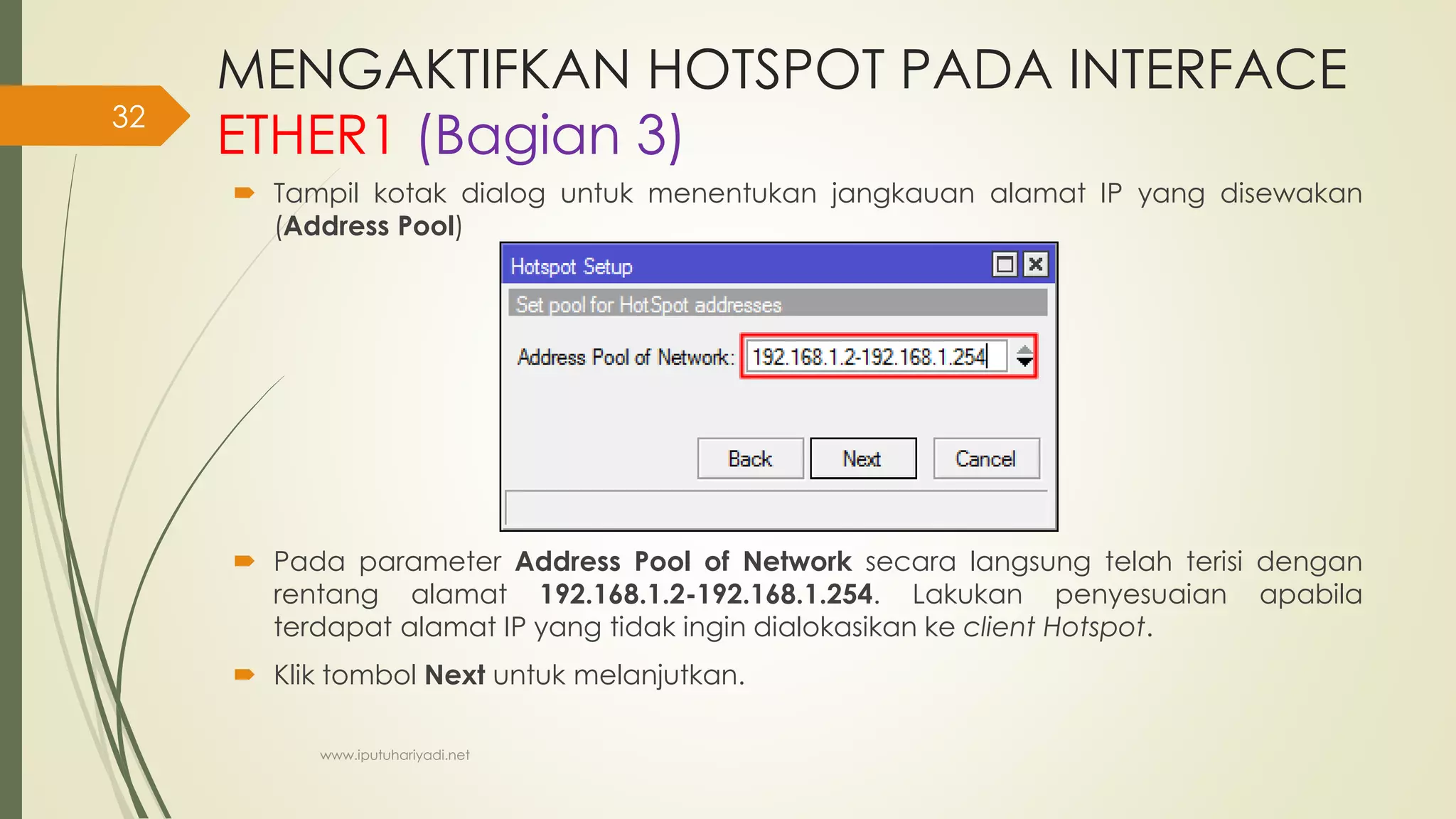 Modul Workshop MikroTik Internet Connection Sharing (ICS), Hotspot dan Virtual Private Network ...