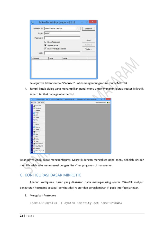 Modul Workshop Mikrotik Bandwidth Management | PDF