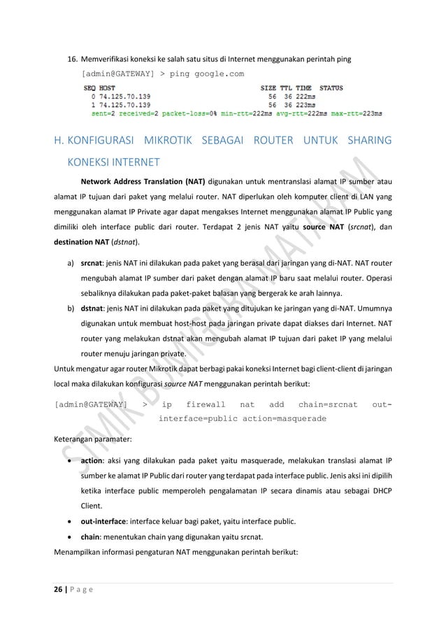 Modul Workshop Mikrotik Bandwidth Management | PDF
