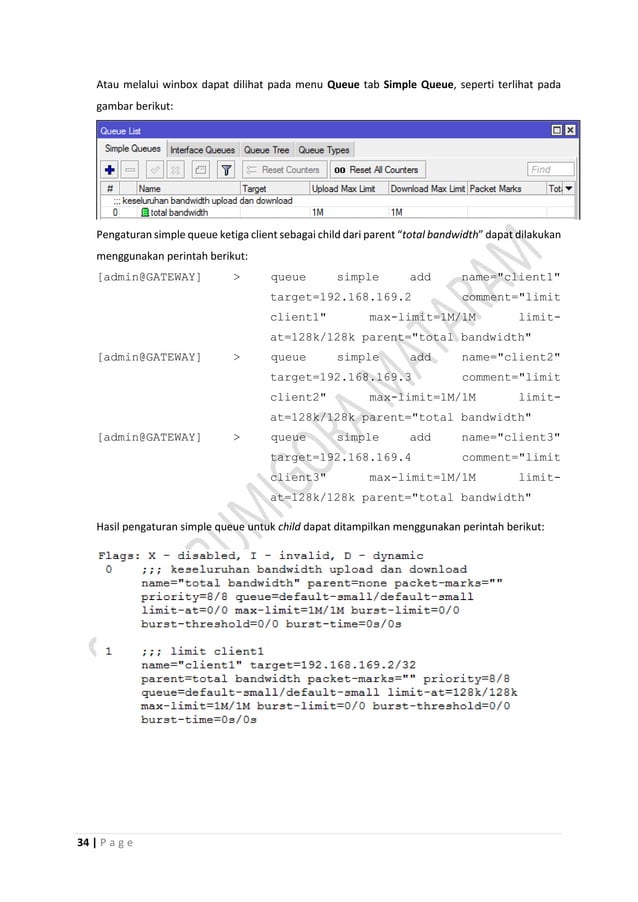 Modul Workshop Mikrotik Bandwidth Management | PDF