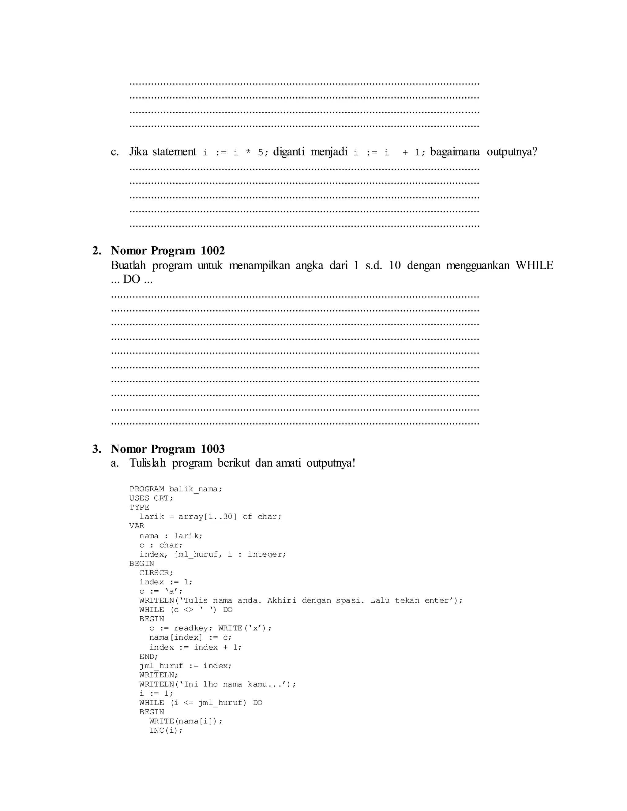 PASCAL ( MODUL 10) | PDF