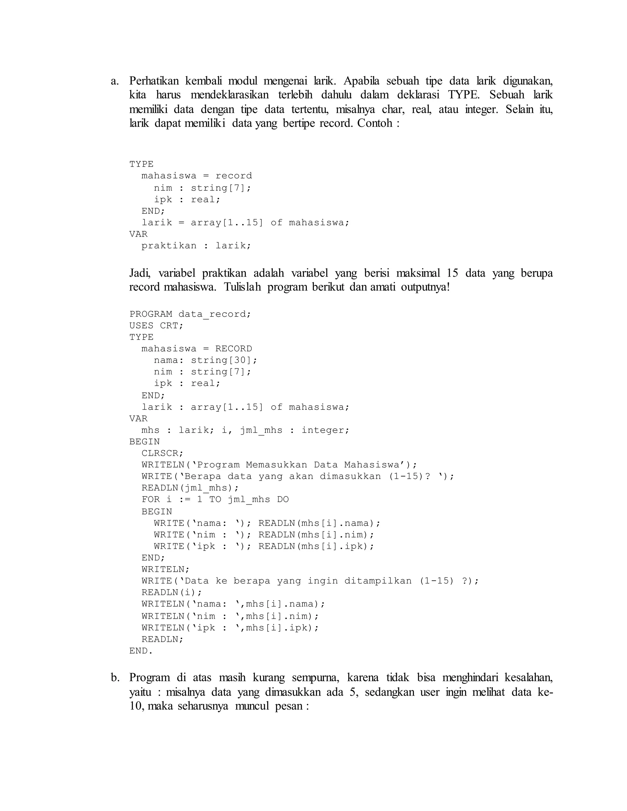 PASCAL ( MODUL 13) | PDF