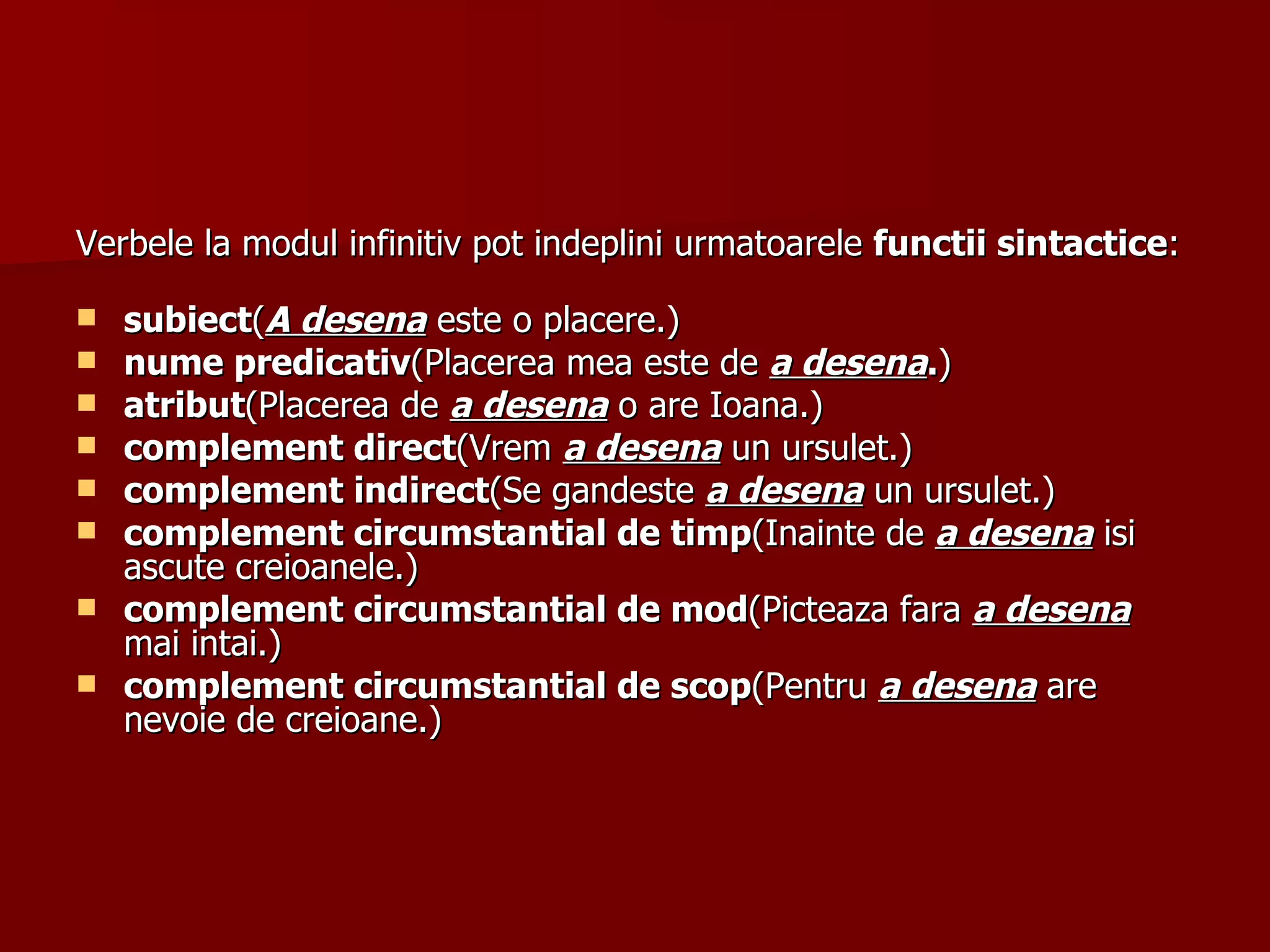 Modurile nepersonale(nepredicative) | PPT