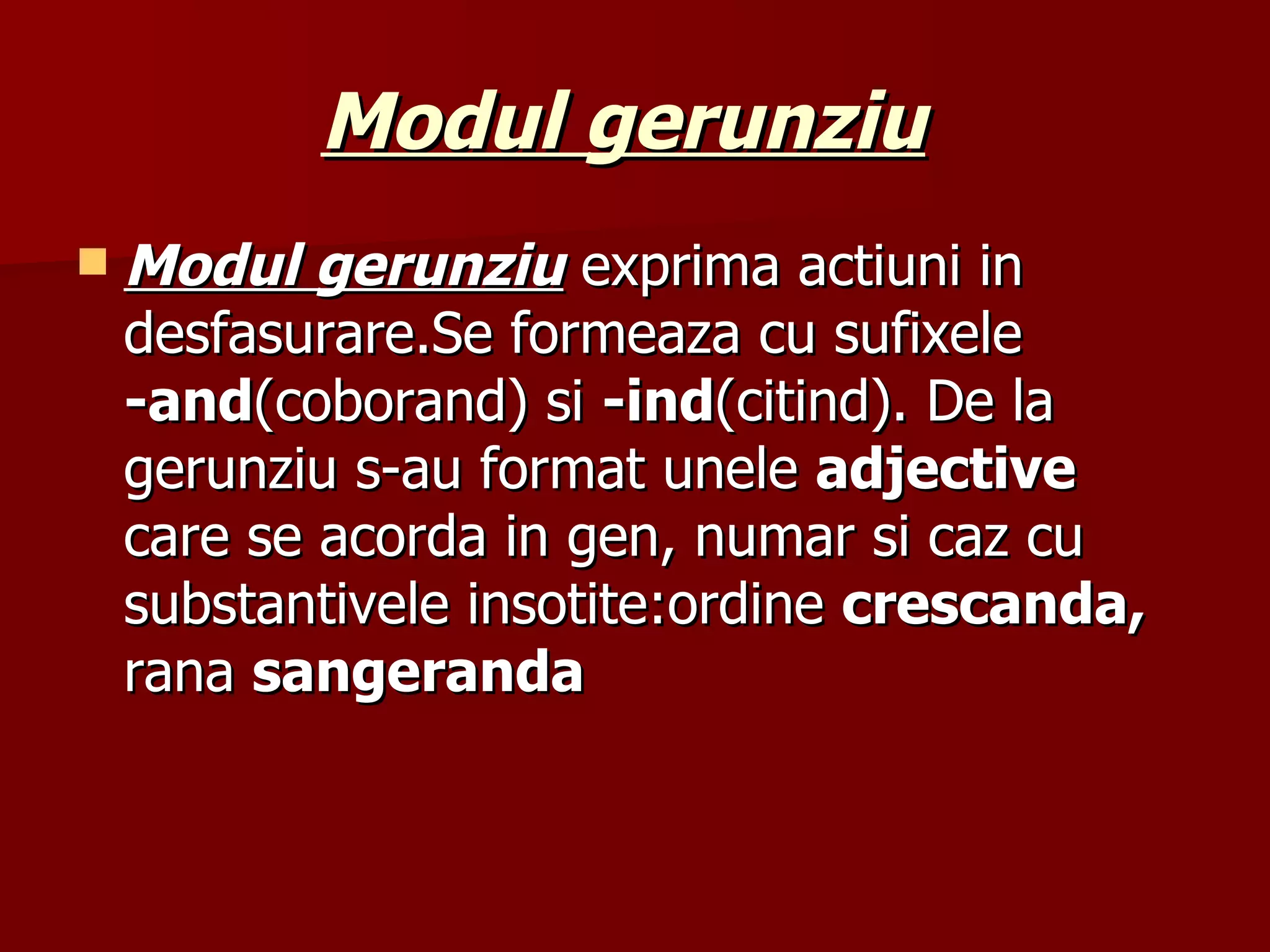 Modurile nepersonale(nepredicative) | PPT