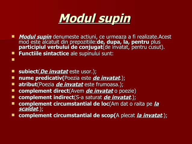 Modurile nepersonale(nepredicative) | PPT