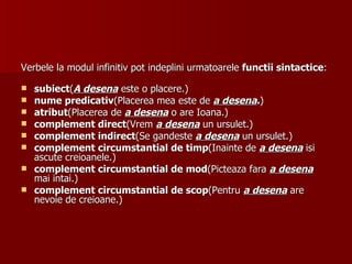 Modurile nepersonale(nepredicative) | PPT