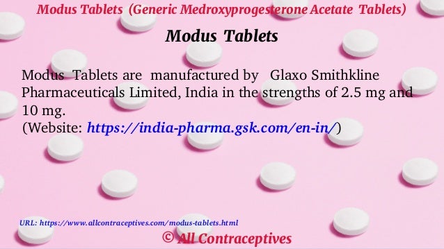 Modus Tablets (Generic Medroxyprogesterone Acetate Tablets) | PPT