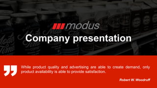 Modus company presentation 2019 | PPT