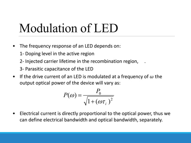 Modulation of LED | PPTX | Physics | Science