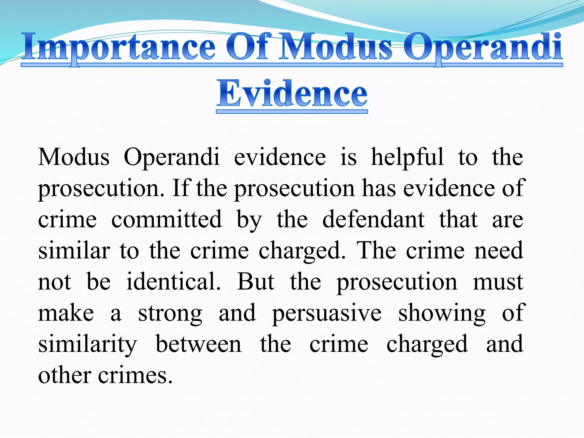 Modus operandi | PPTX