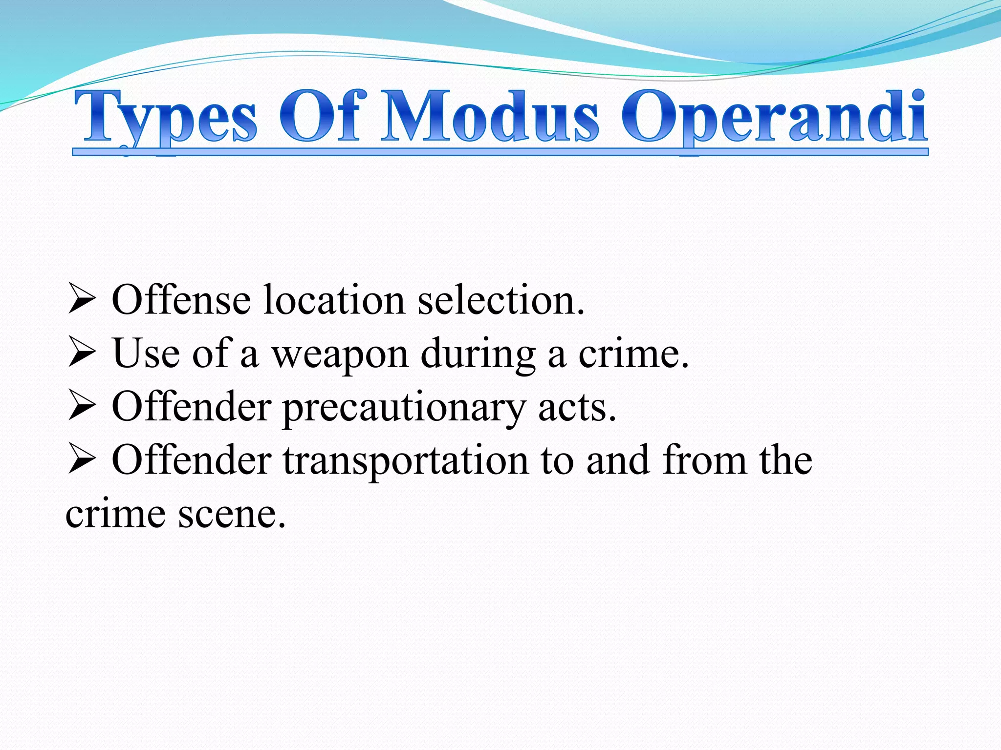 Modus operandi | PPTX