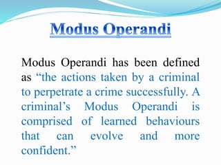 Modus operandi | PPTX