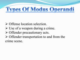 Modus operandi | PPTX