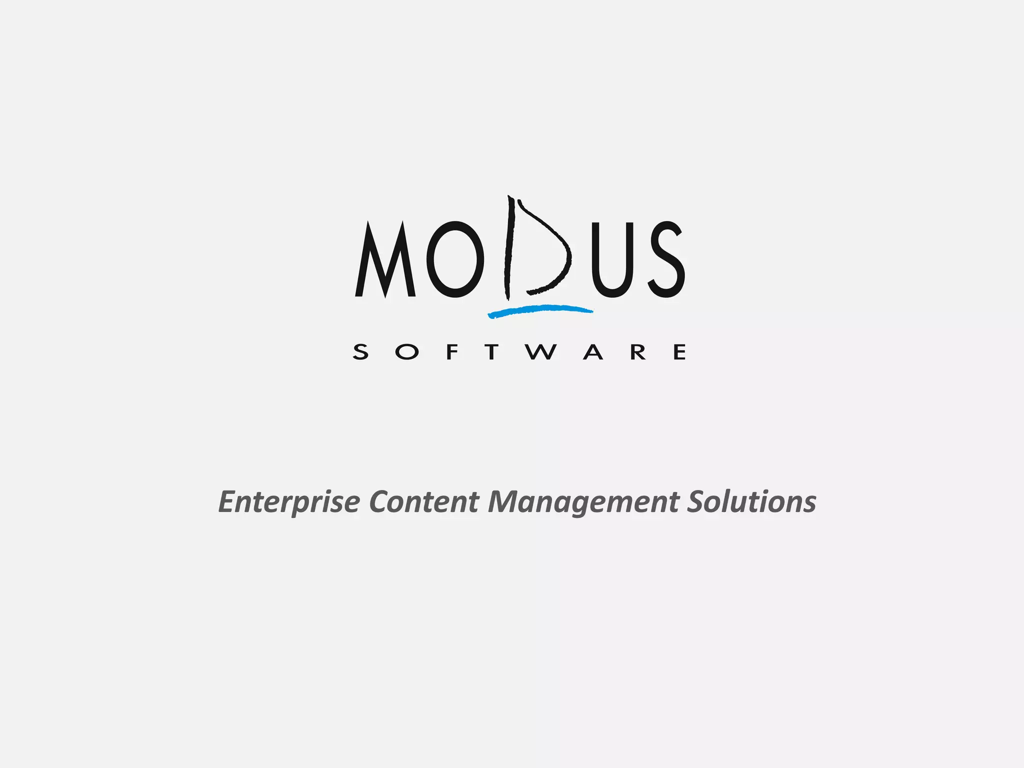 Modus Presentation - Content Services | PPT