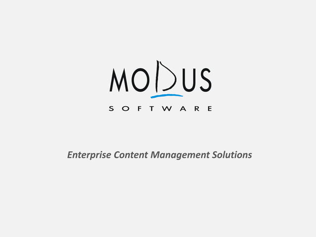 Modus Presentation - Content Services | PPT