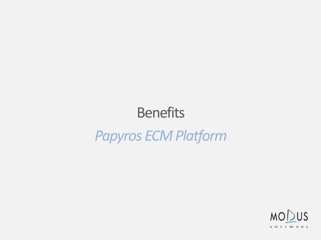 Modus Presentation - Content Services | PPT